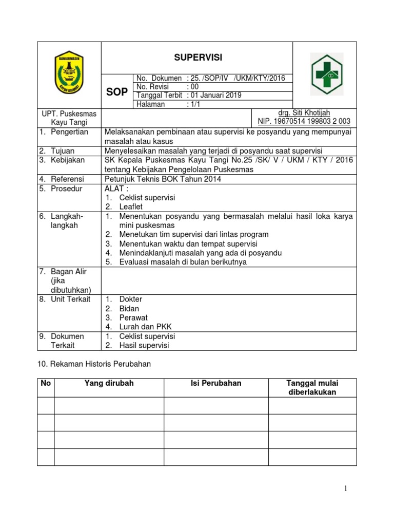 Sop Supervisi | PDF