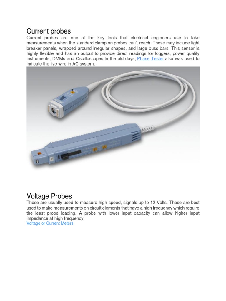 Current Probes: Phase Tester | PDF | Technology & Engineering