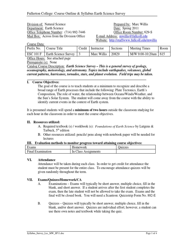 Earth and Environmental Sciences | PDF | Homework | Test (Assessment)