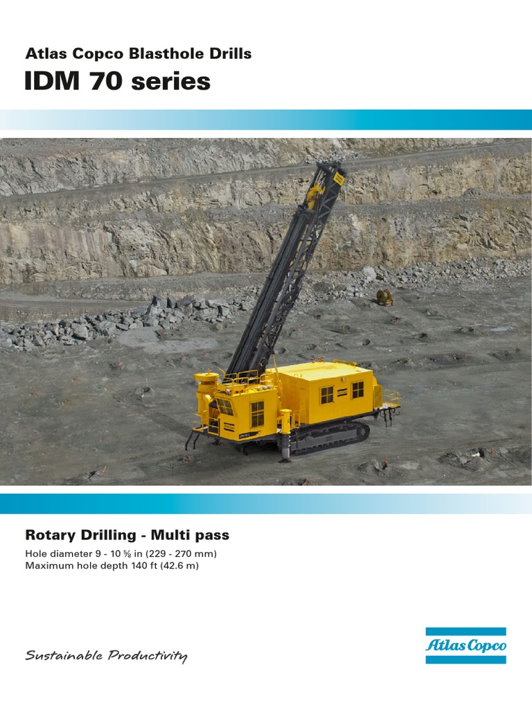IDM 70 Series: Atlas Copco Blasthole Drills | PDF | Drilling Rig ...