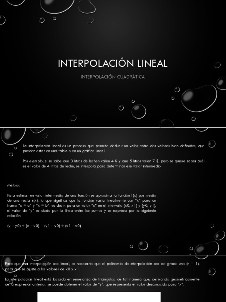 Interpolación Lineal y Derivación Numérica | PDF | Métodos y materiales ...