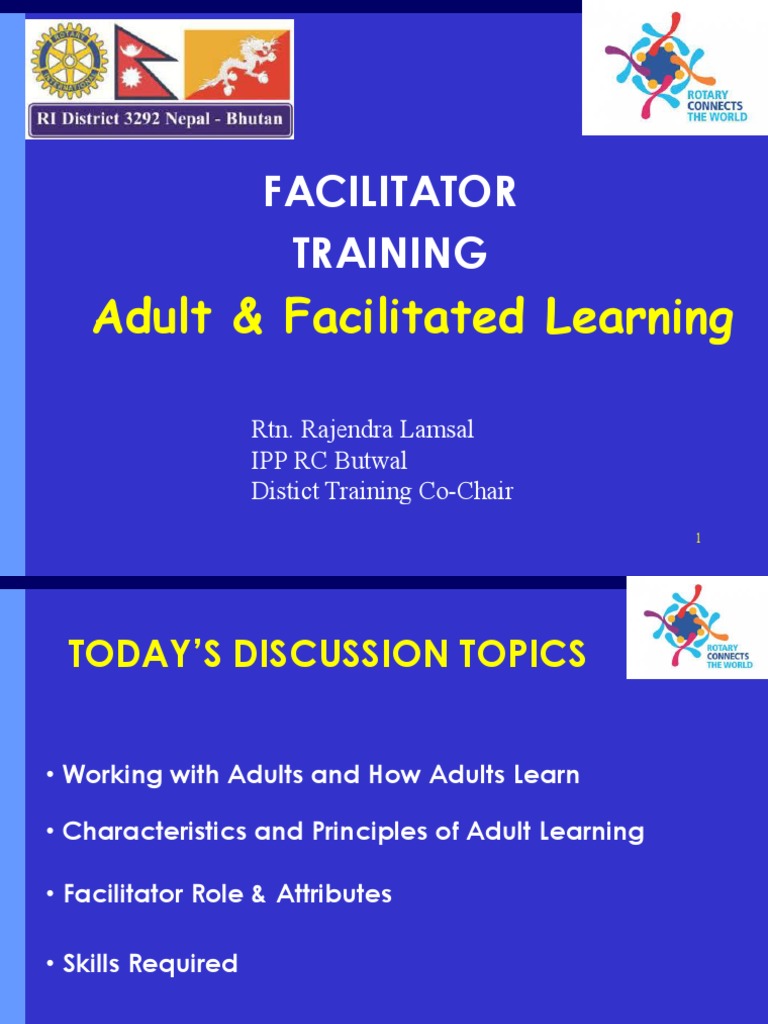Facilitator Training: Adult & Facilitated Learning | PDF | Adult Education | Facilitator