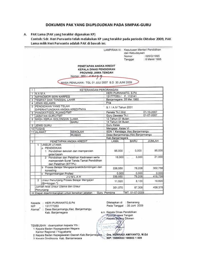 Contoh Pak Penyesuaian | PDF
