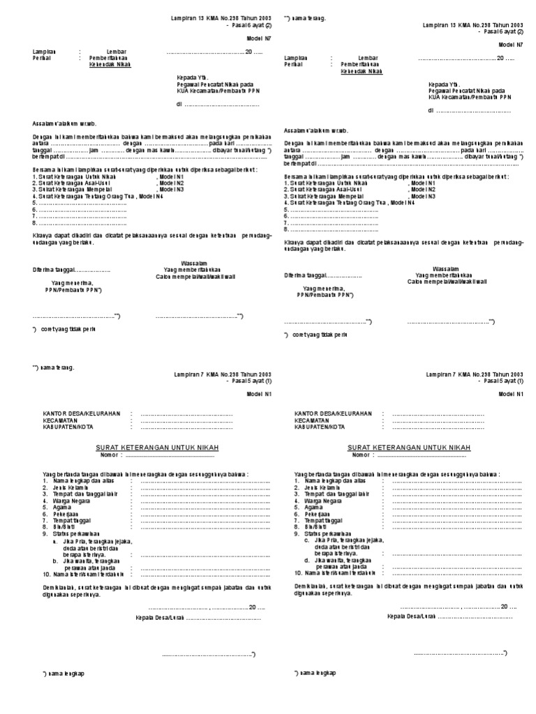 Formulir-N1-N7 LENGKAP | PDF