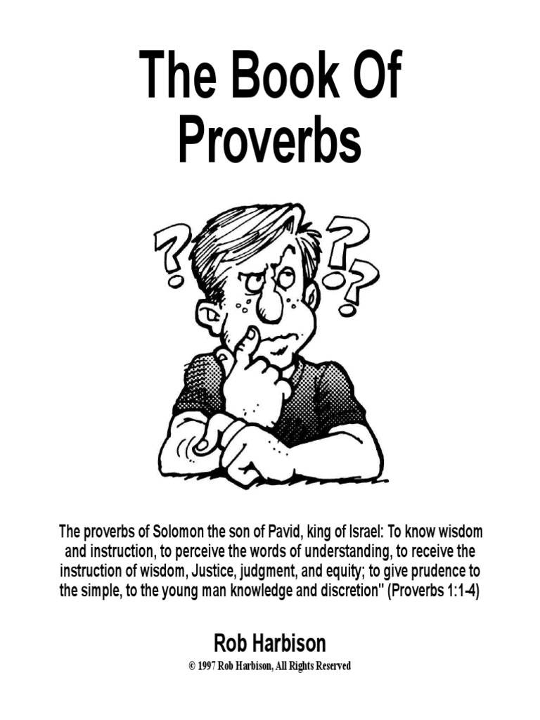The Book Of Proverbs: Rob Harbison | Wisdom | Book Of Proverbs