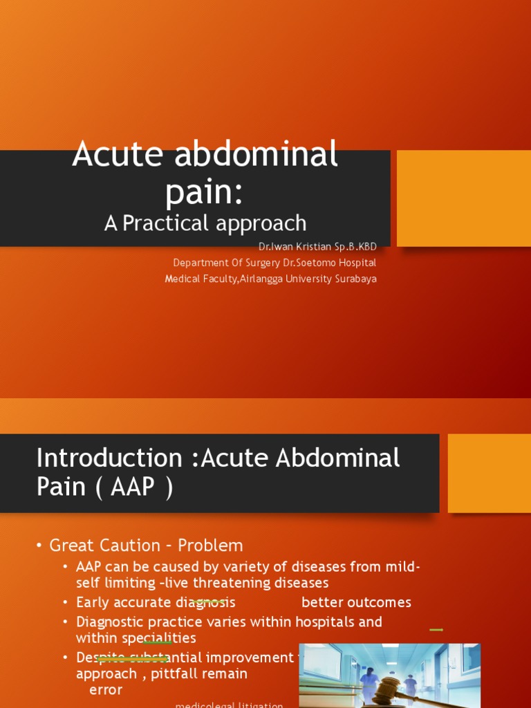13 Acute Abdominal Pain DR Iwan PDF | PDF | Nerve | Peritoneum