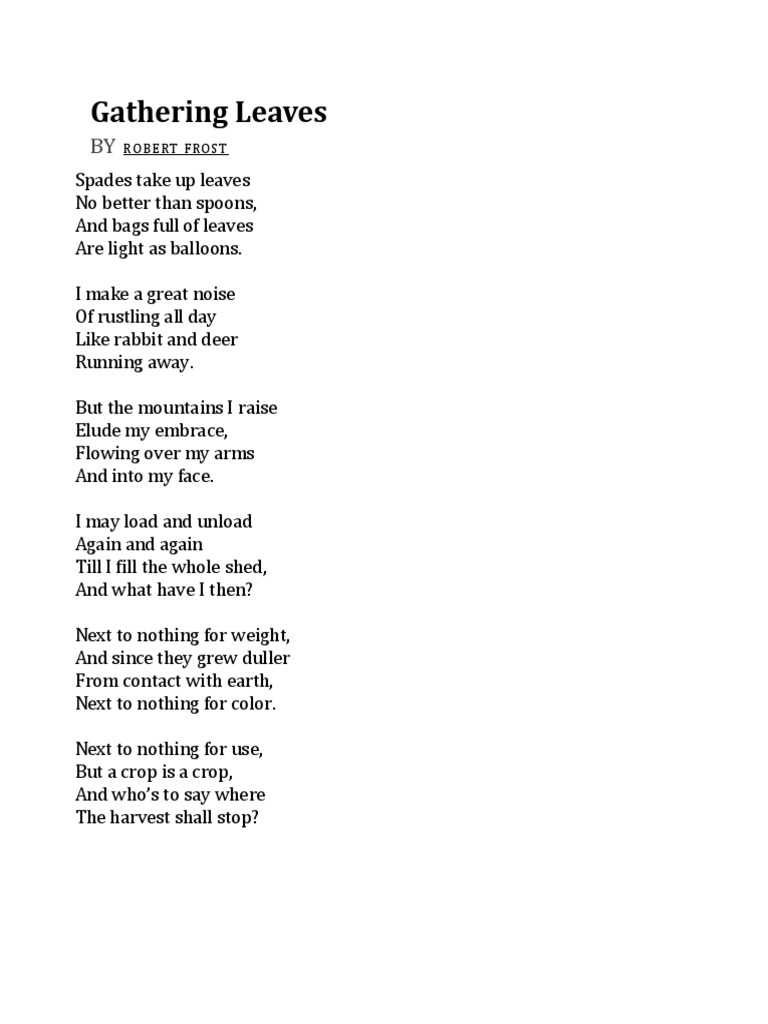 Gathering Leaves | PDF | Nature