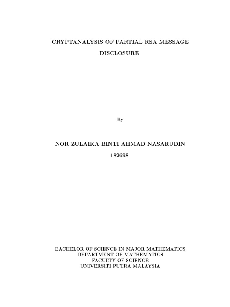 Thesis FYP | PDF | Cryptography | Public Key Cryptography