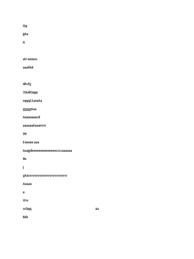 Random Text and Character Patterns | PDF