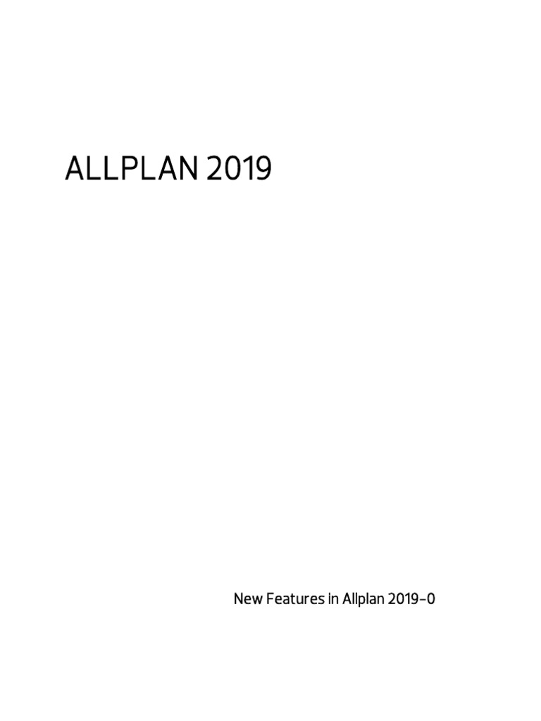 Allplan 2019 NewFeatures | PDF | Icon (Computing) | 3 D Computer Graphics