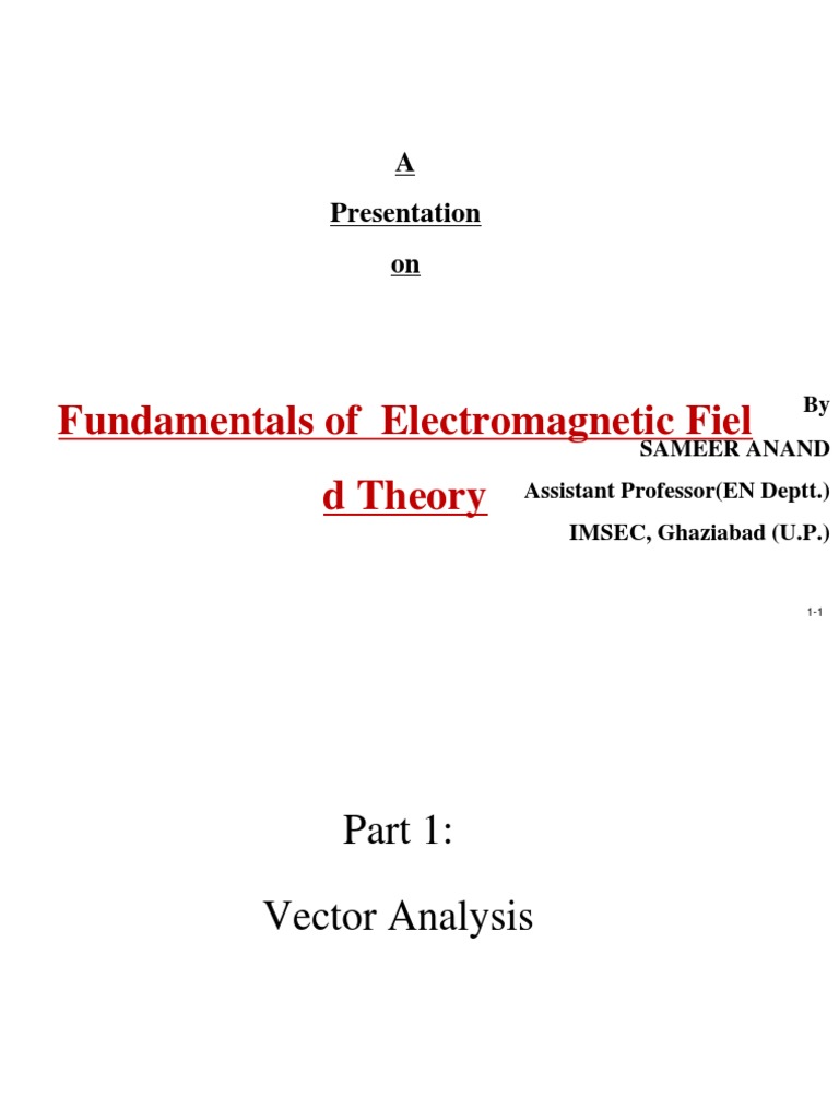 EMFT | PDF | Coordinate System | Mathematical Analysis