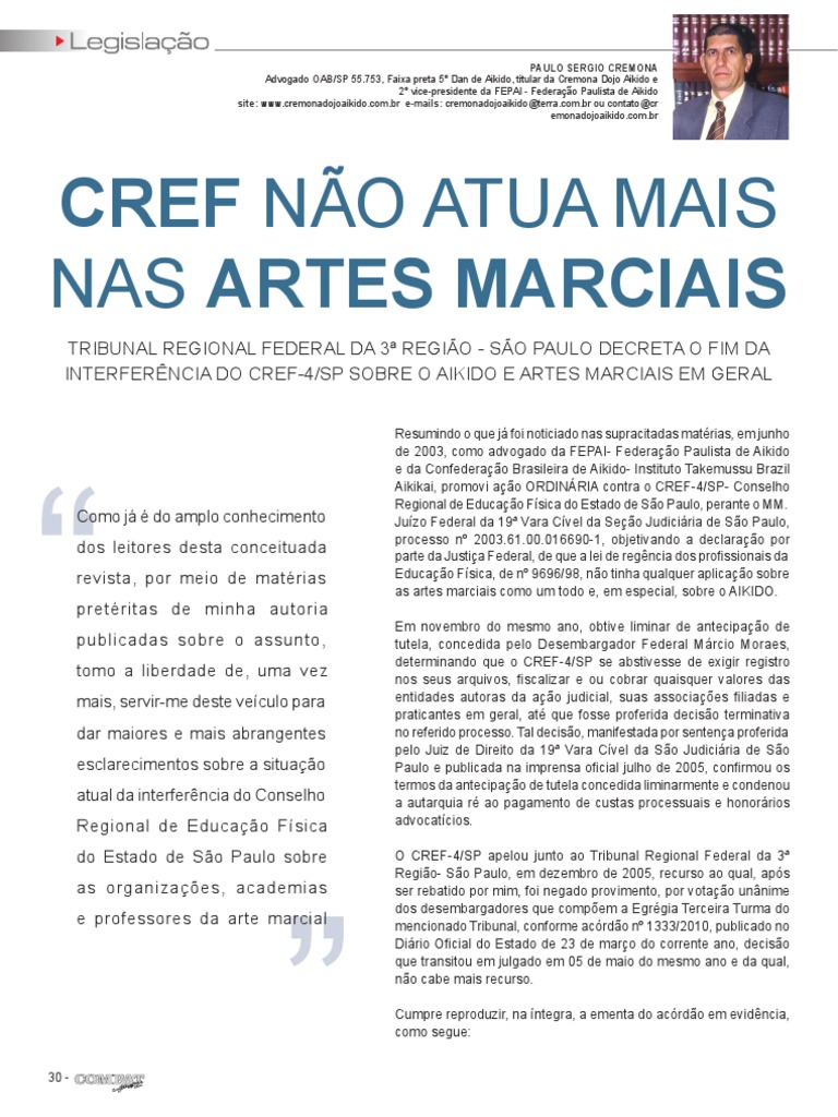 Cref PDF | PDF | Educação Física | Aikido