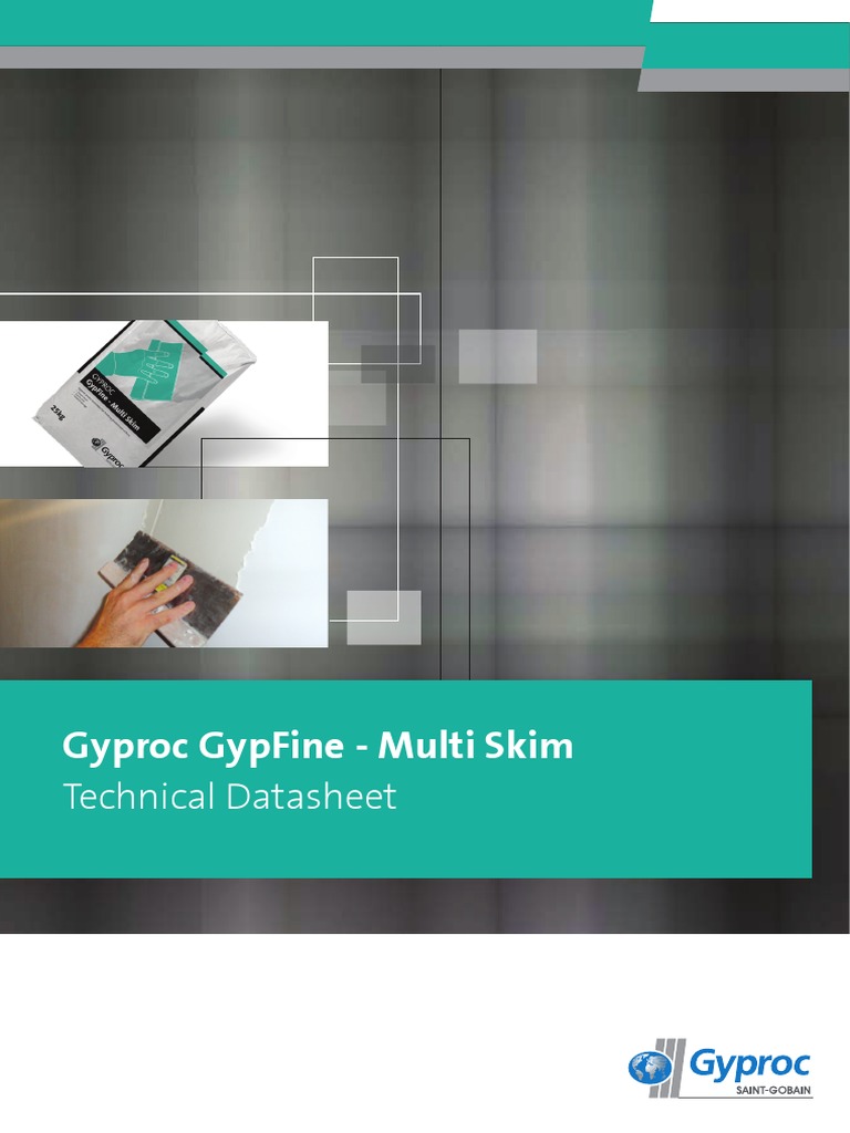 Gyproc Technicaldatasheets Gypfinemultiplaster | PDF | Drywall | Plaster