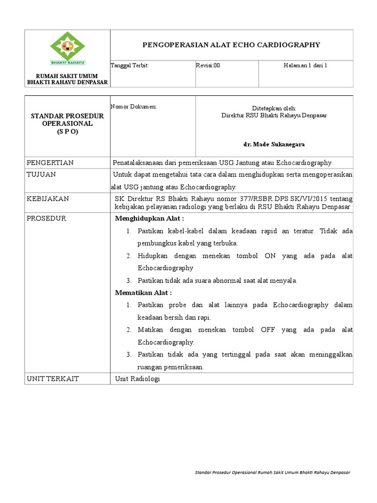 SPO ECHO 2 Pengoperasian Alat | PDF
