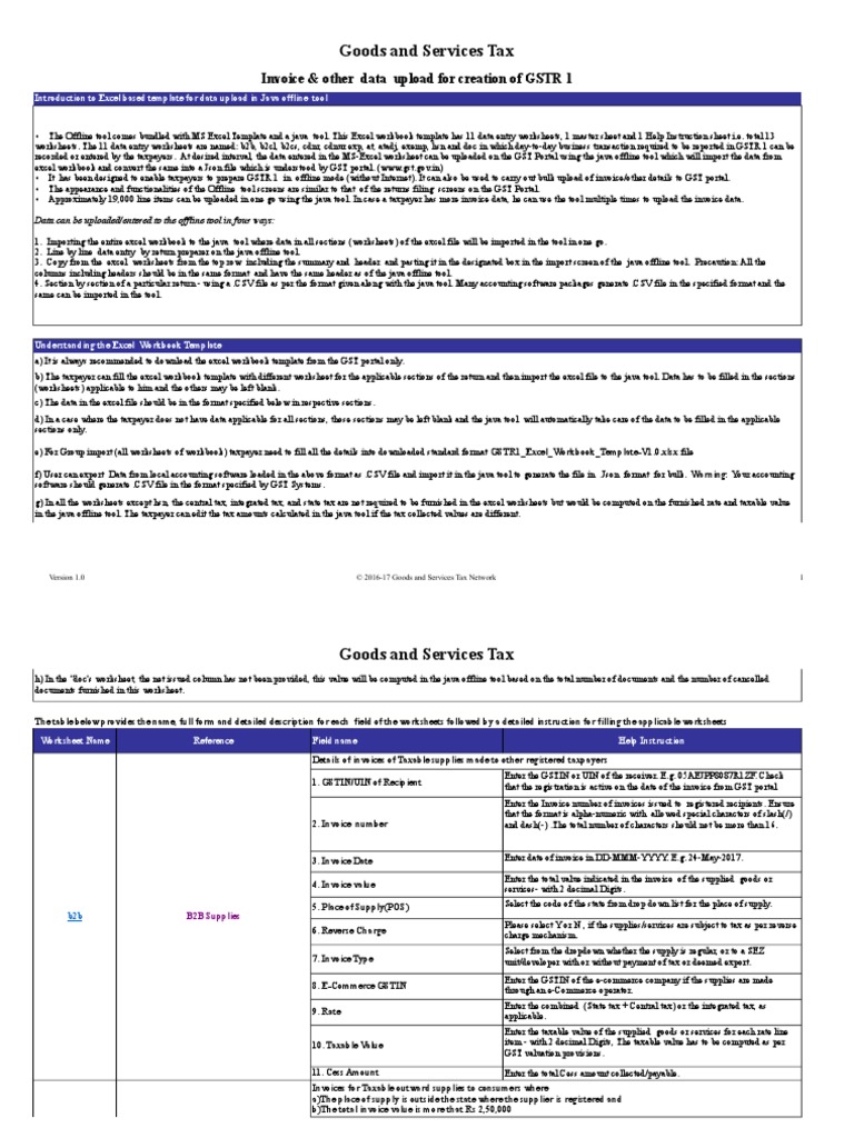 Uploading Format GSTN | PDF | Invoice | Microsoft Excel