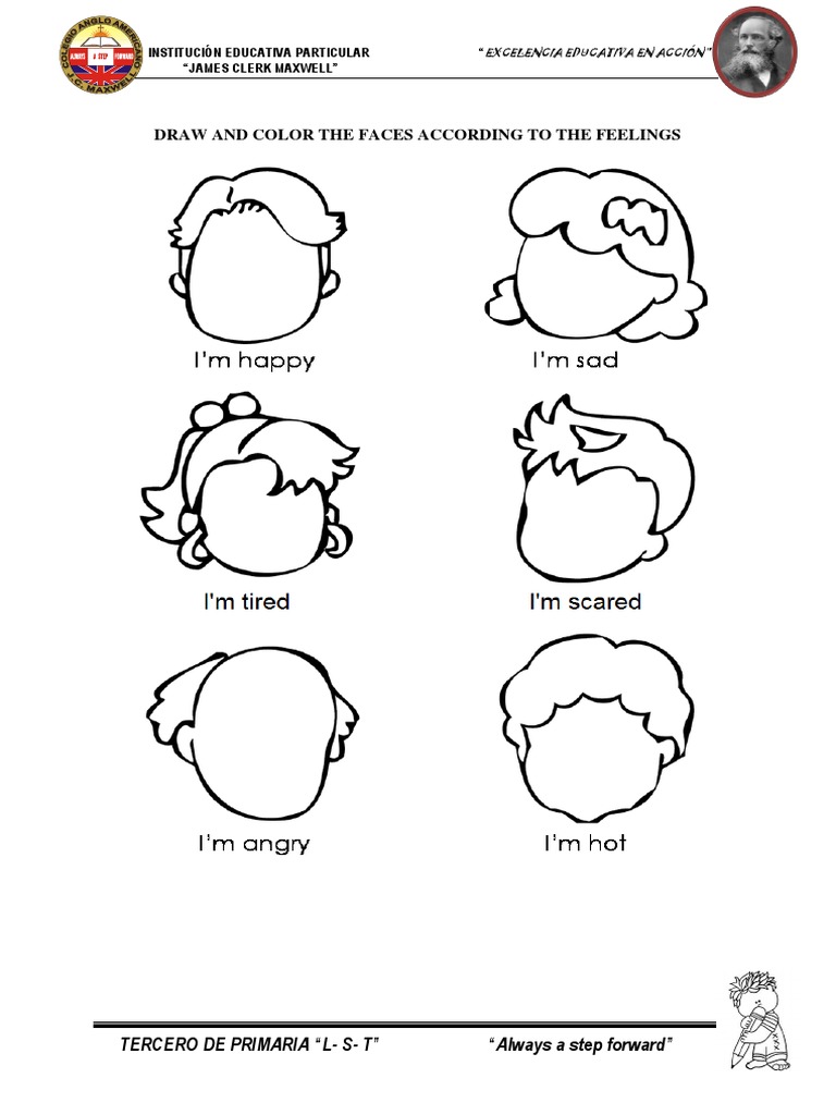 Feelings Faces Coloring Activity | PDF