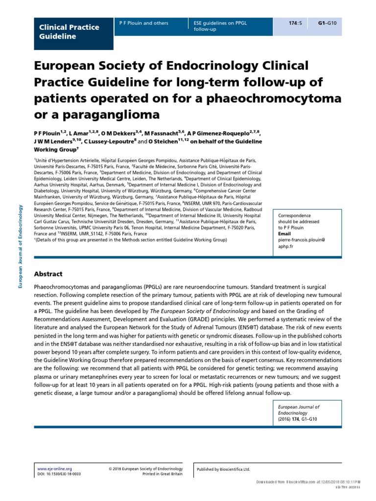 European Journal of Endocrinology) European Society of Endocrinology ...