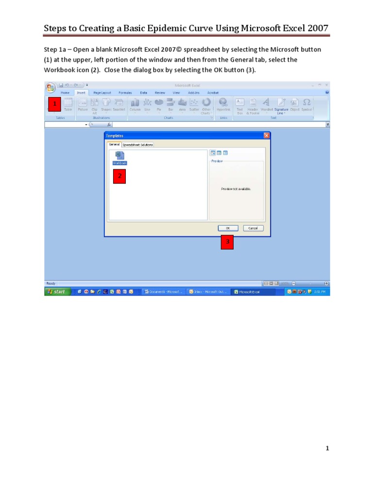 Step To Creating and Epidemic Curve in MS Excel 2007 | PDF | Chart ...