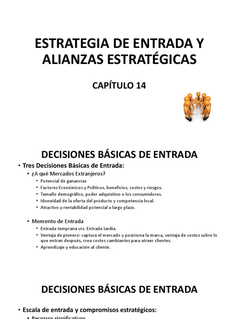 Estrategia de Entrada y Alianzas Estratégicas Capítulo 14 | PDF ...