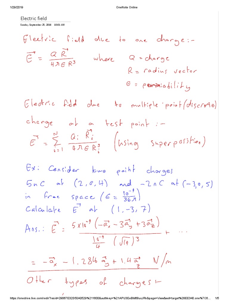 Electric Field | PDF