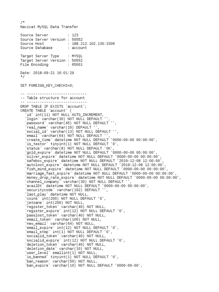 Baza de Date Metin2 Flamia | PDF