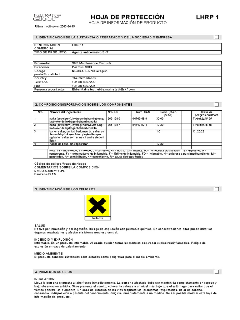 LHRP 1 Safety PDF | PDF | Vómitos | Agua