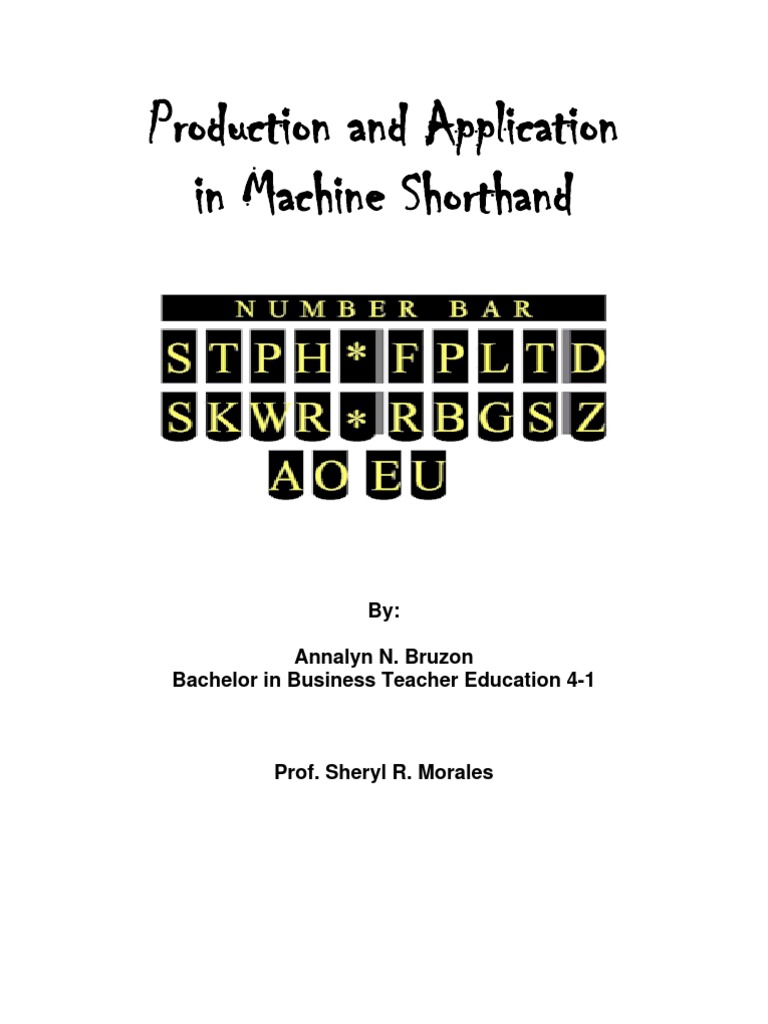 Machine Shorthand Module 15 | Shorthand | Communication