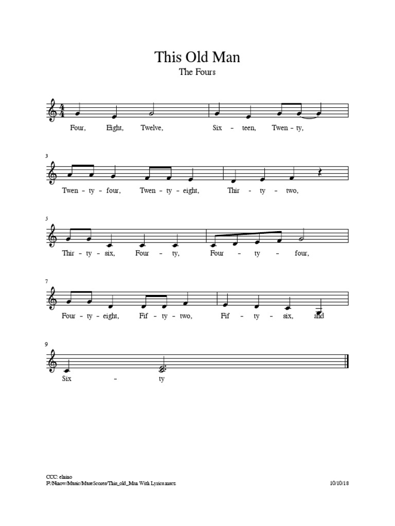 This - Old - Man With Lyrics PDF | PDF