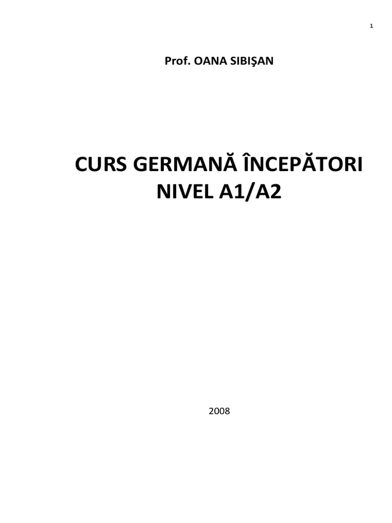 Curs Germana Incepatori | PDF
