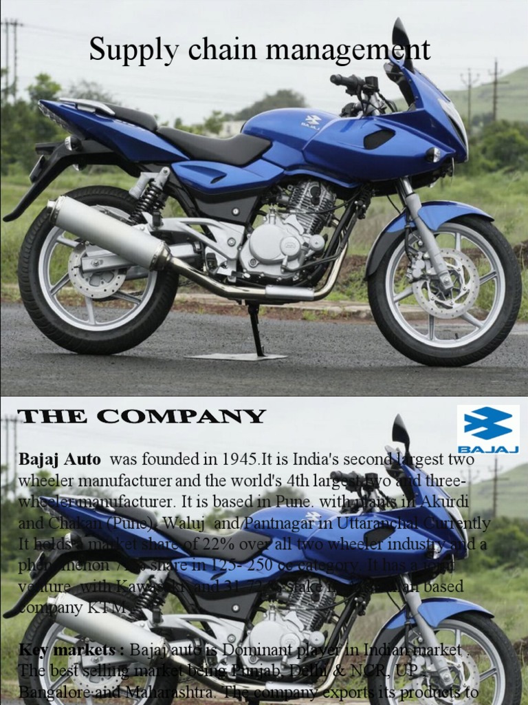 Bajaj Auto Supply Chain Overview | PDF | Vehicle Technology ...