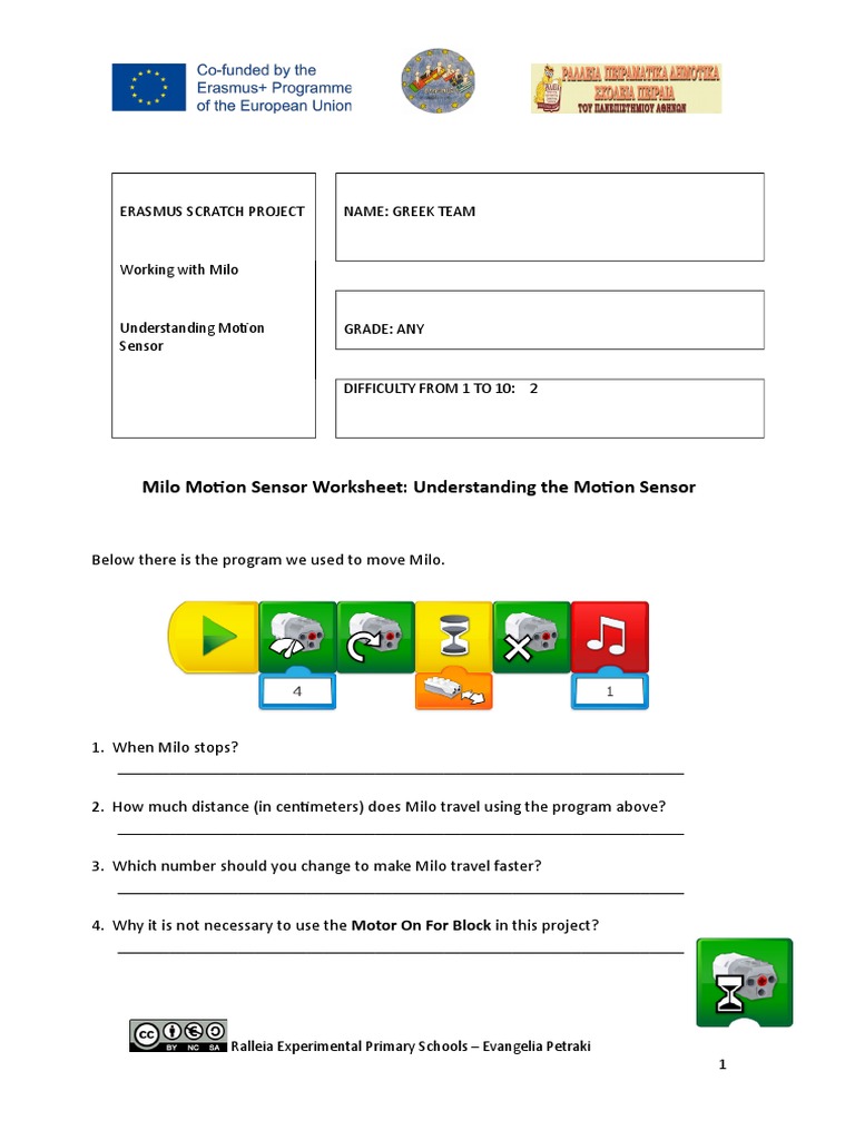 Milo-Motion-Sensor-Worksheet | PDF