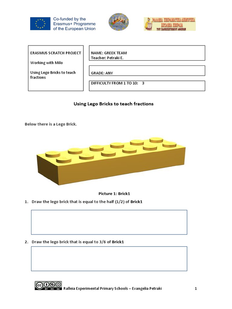 Using Lego Bricks To Teach Fractions | PDF