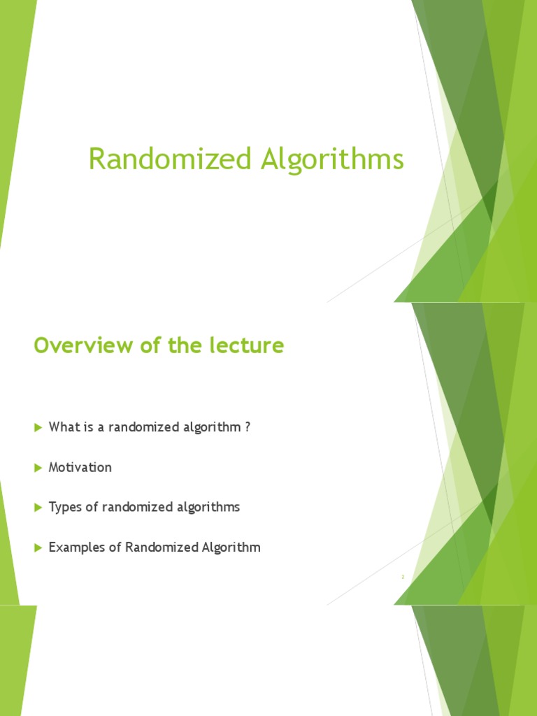Randomized Algorithms | PDF | Time Complexity | Areas Of Computer Science Randomized Algorithms | PDF | Time Complexity | Areas Of Computer Science