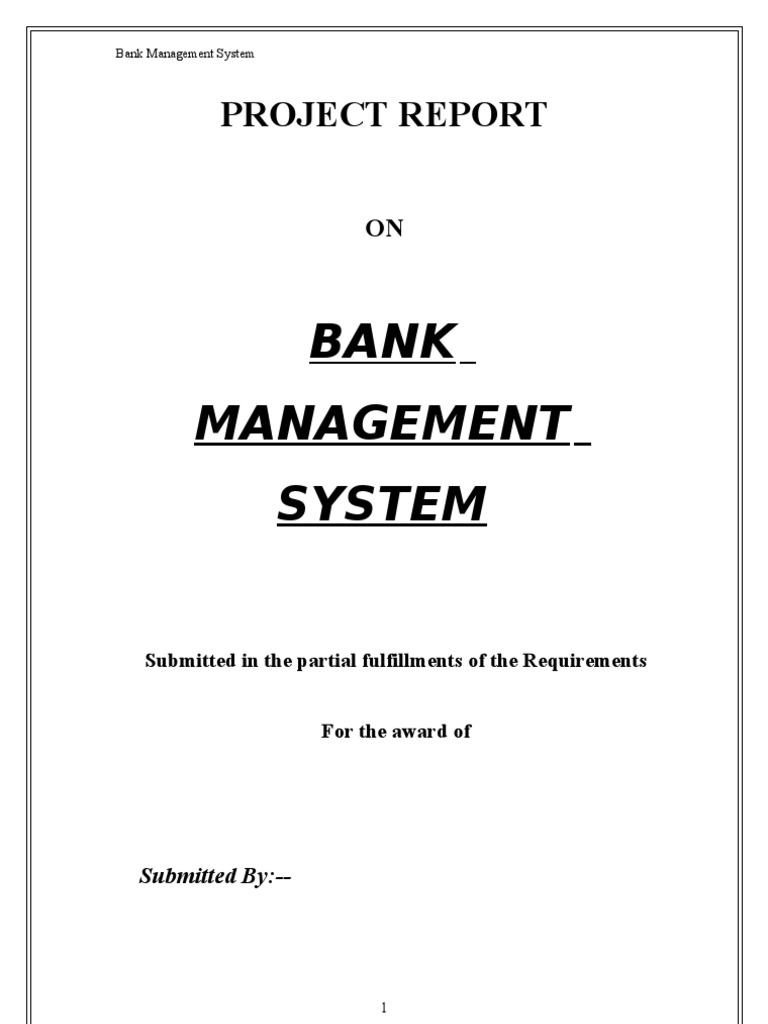 Bank Management System Project Report | PDF | Component Object Model ...