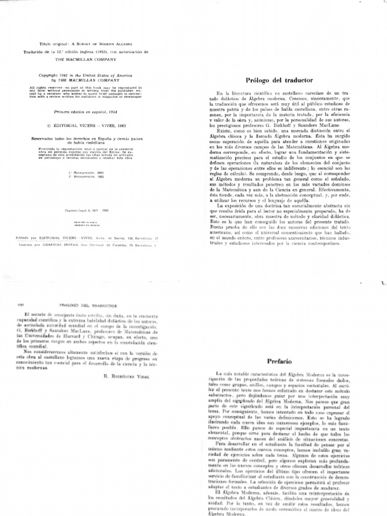 Algebra Moderna Birkhoff Mclaine | PDF