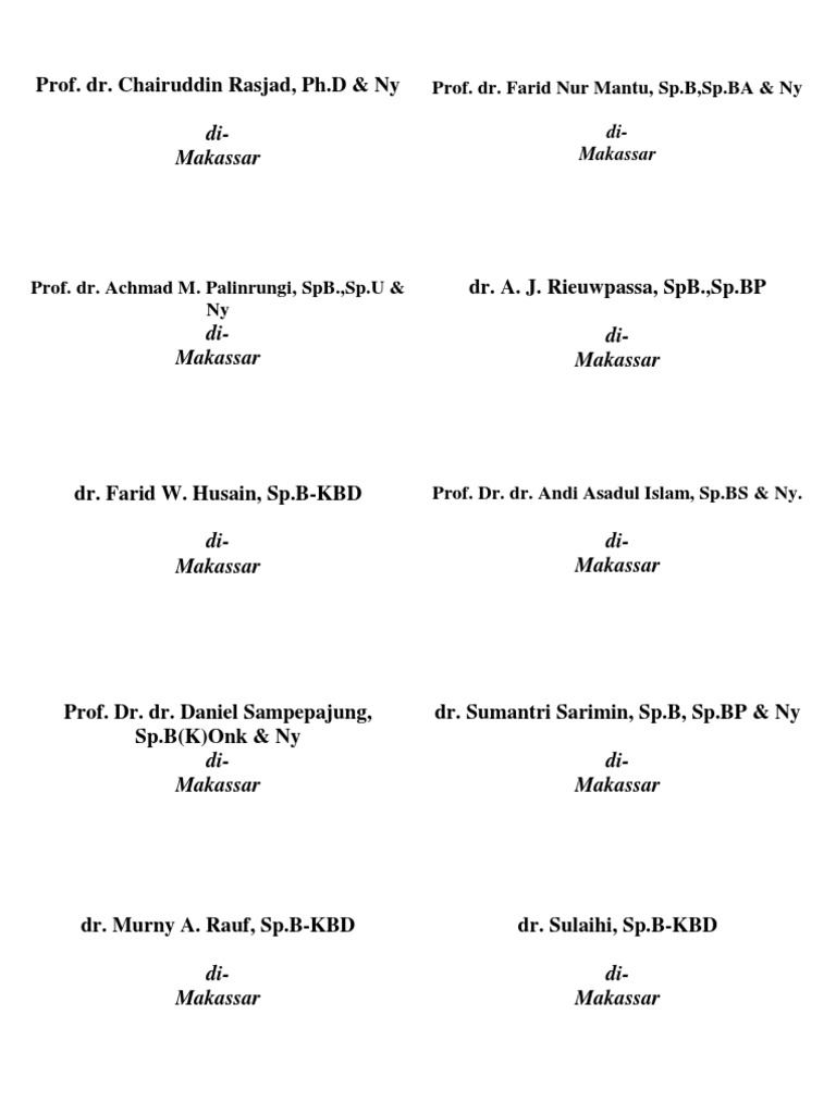 Bagian Bedah Unhas Edit | PDF