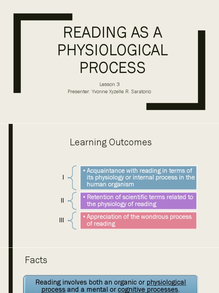 Reading As A Physiological Process | PDF