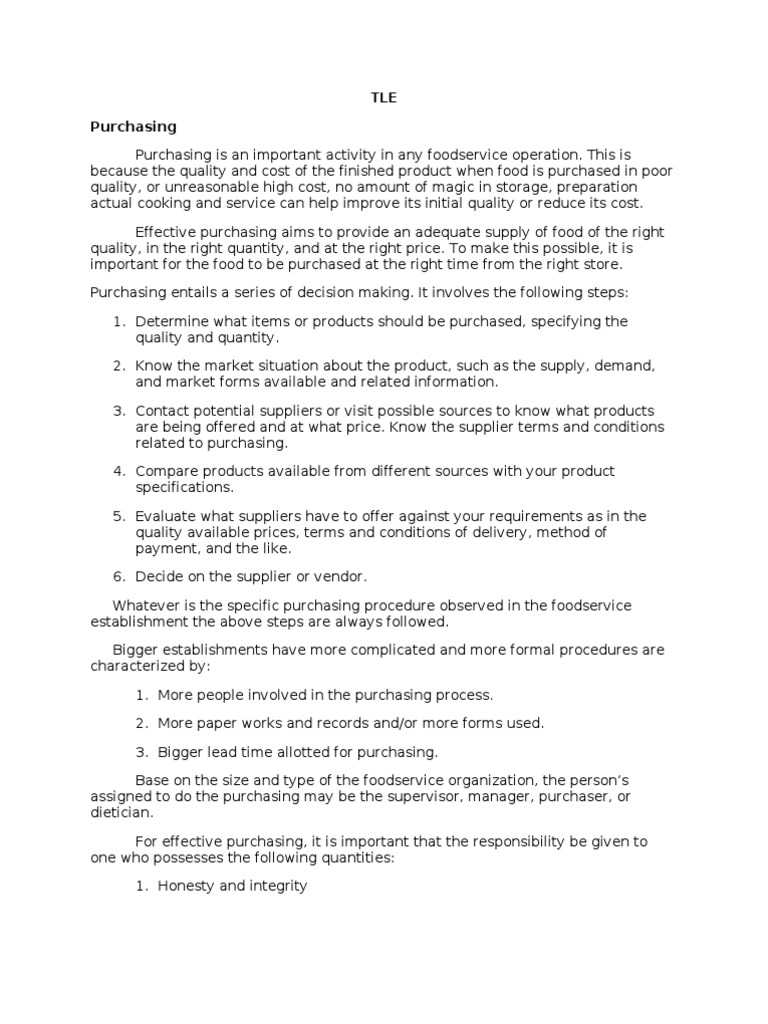 TLE | Prices | Specification (Technical Standard)