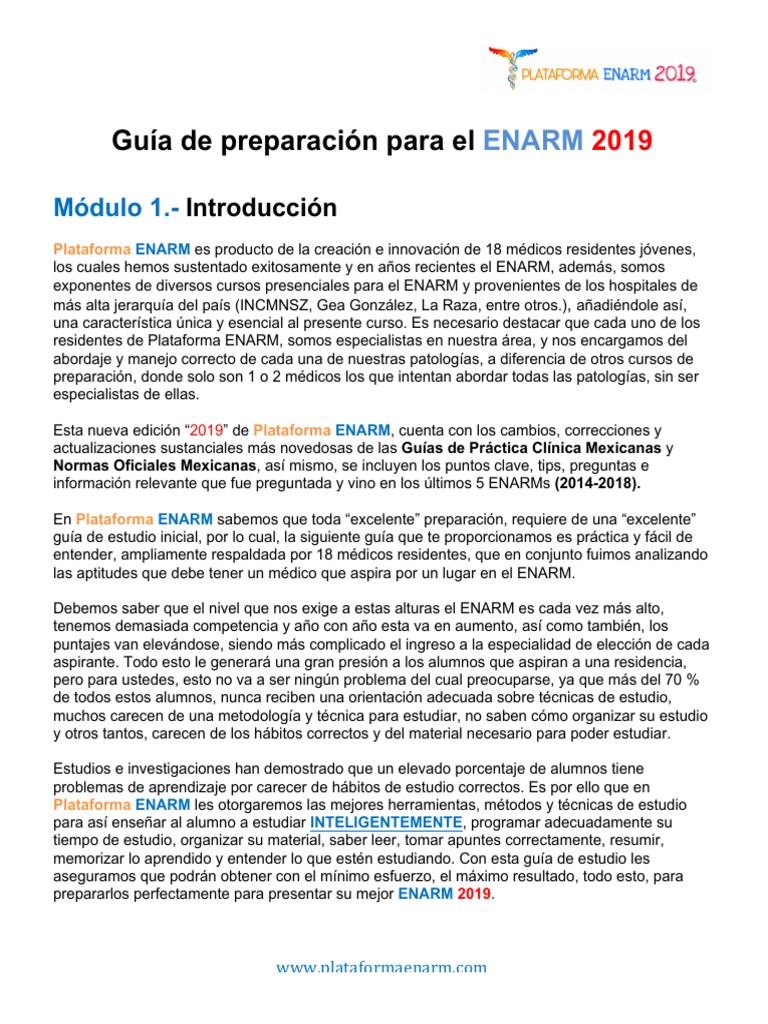Guia Enarm 2019. | PDF | Memoria | Mnemotécnico