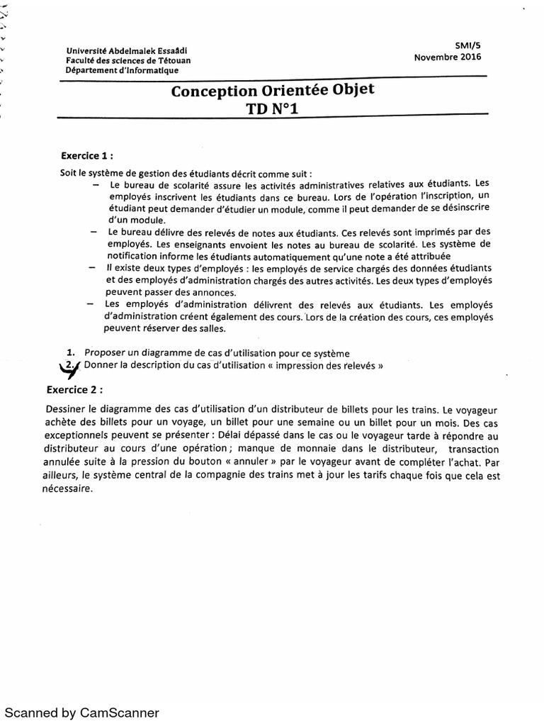 Exercices UML Corrige | PDF