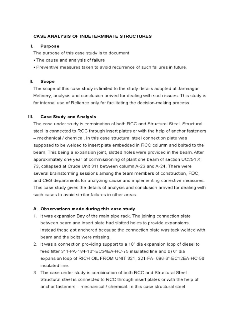 Case Analysis of Indeterminate Structure Failures | PDF | Structural Steel | Screw