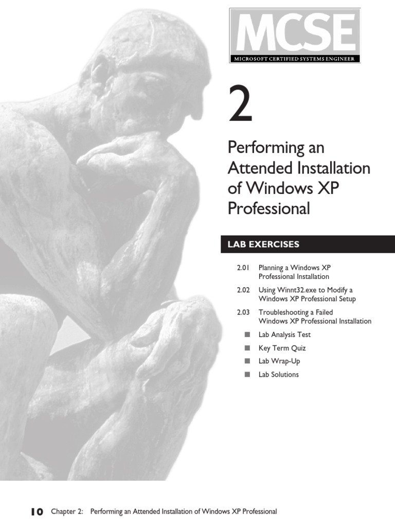 Performing An Attended Installation of Windows XP Professional | PDF ...