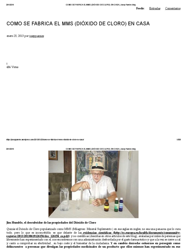 Como Se Fabrica El Mms (Dióxido de Cloro) en Casa - Josep Pamies Blog ...