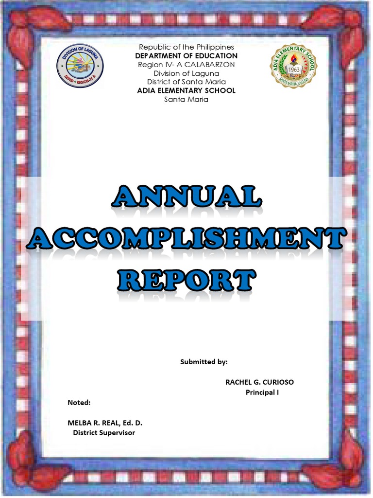 Annual Accomplishment Report - ADIAES | PDF | Teachers | Communication