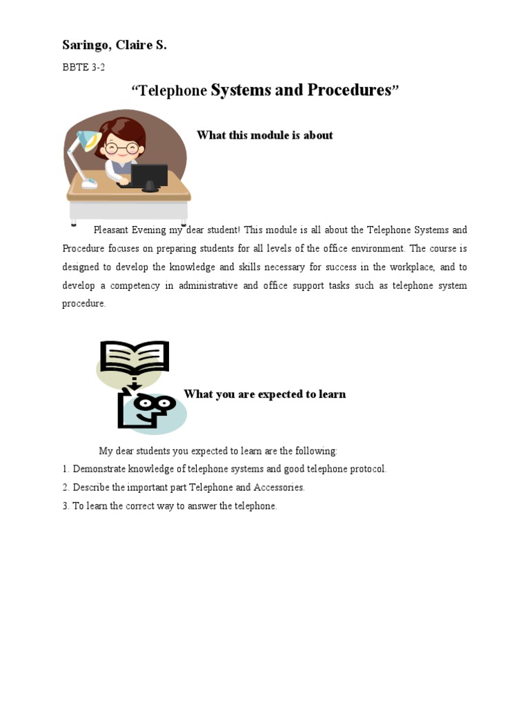 Systems and Procedures: "Telephone " | PDF | Telecommunication | Telegraphy