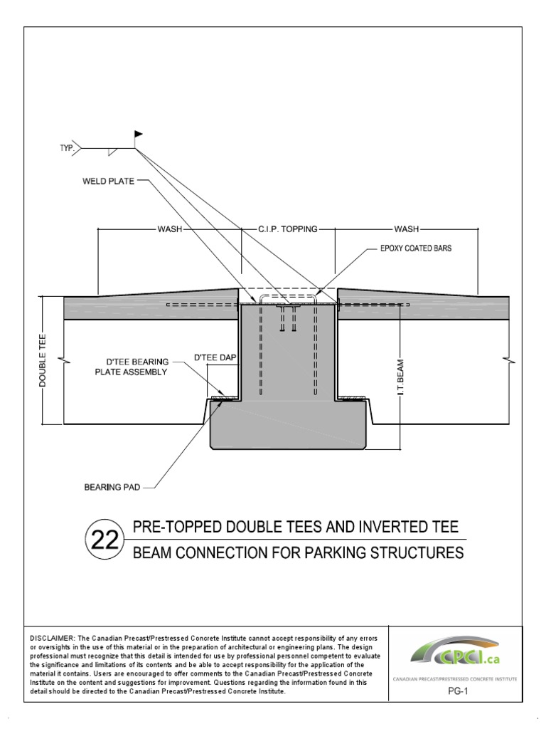 22 - Pre-Topped Double Tees and Inverted Tee Beam Connection For ...