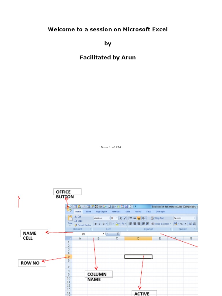 Excel Session - Final - For - Attendees | PDF | Database Index | Matrix (Mathematics)