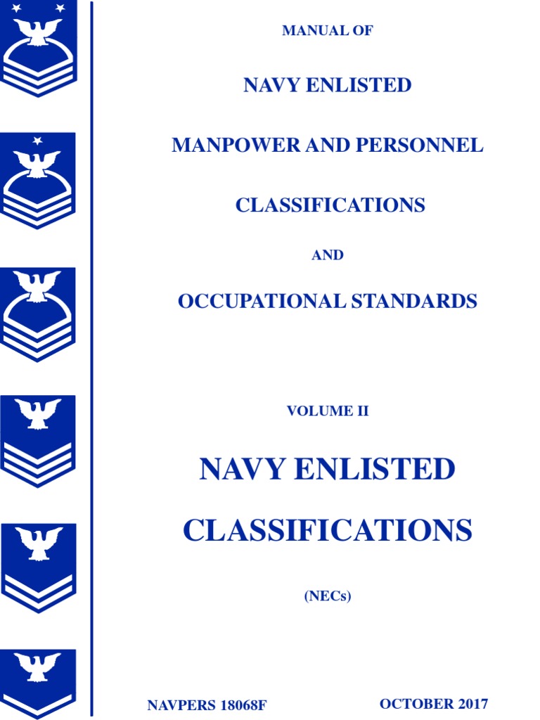 Manual of Navy Enlisted Manpower and Personnel Classifications and ...