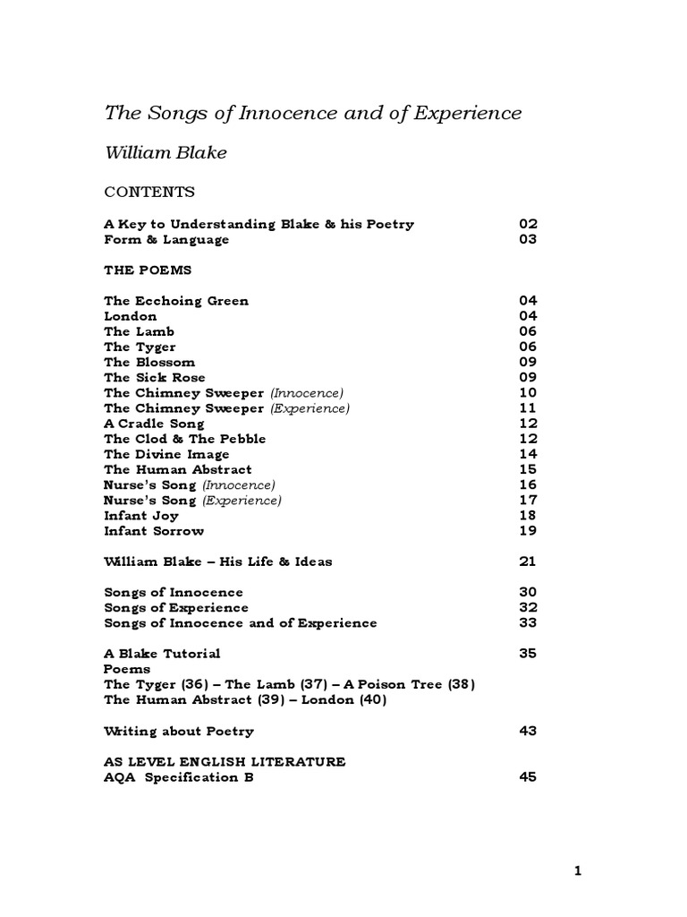 William Blake Study Guide | PDF | William Blake