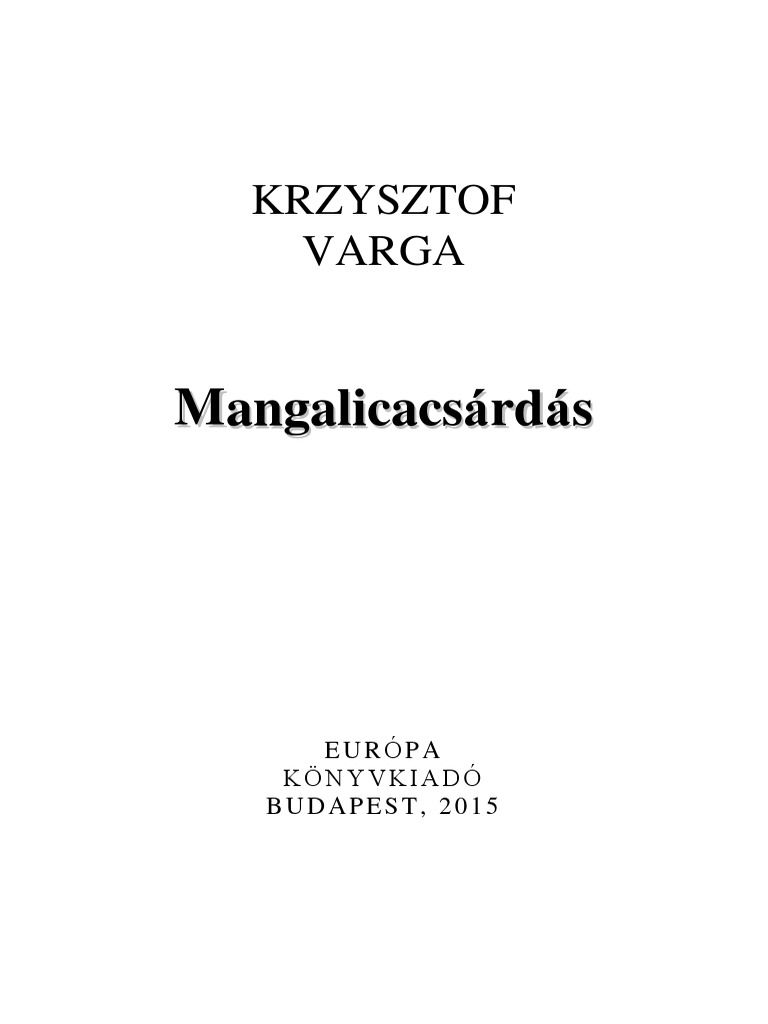 Krzysztof Varga - Mangalicacsárdás | PDF